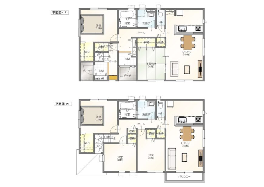 間取り・家づくりのシミュレーション|2階建て 2LDK+3LDK(分離二世帯) 間口:南 11,830mm | 東北 2500万円 | 注文住宅・家を建てるなら一建設株式会社