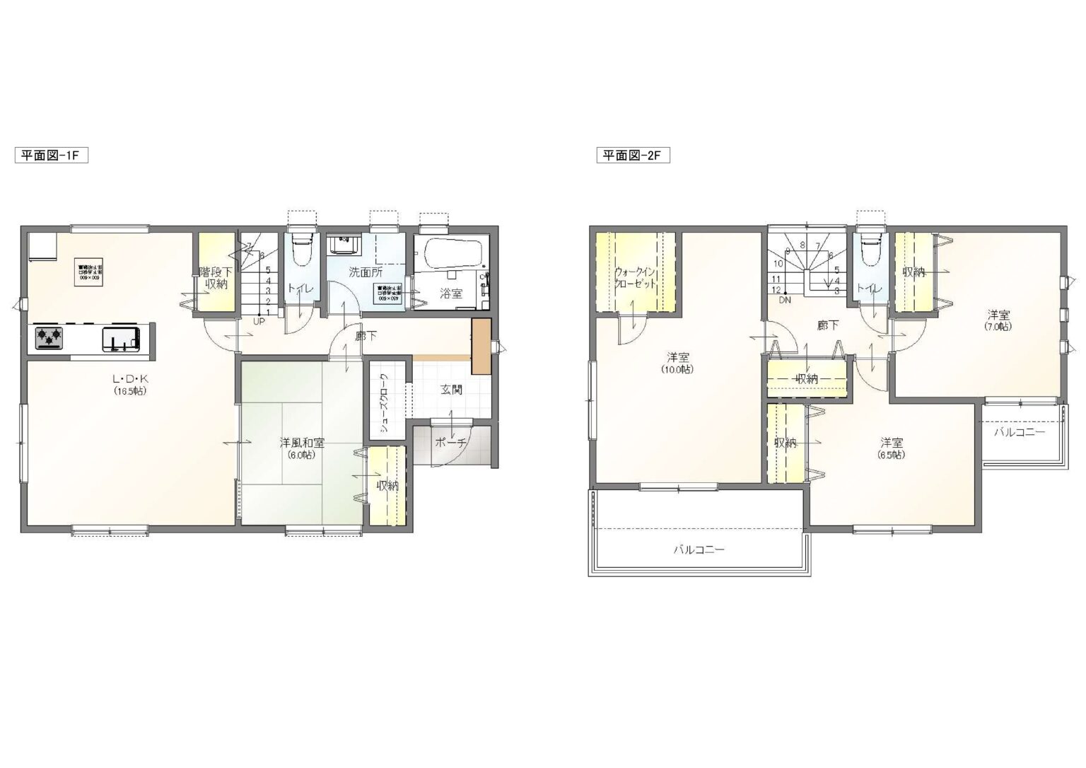 間取り・家づくりのシミュレーション|2階建て 4LDK＋WIC＋SIC 間口:南 10,010mm | 北関東 1780万円 | 注文住宅・家を建てるなら一建設株式会社