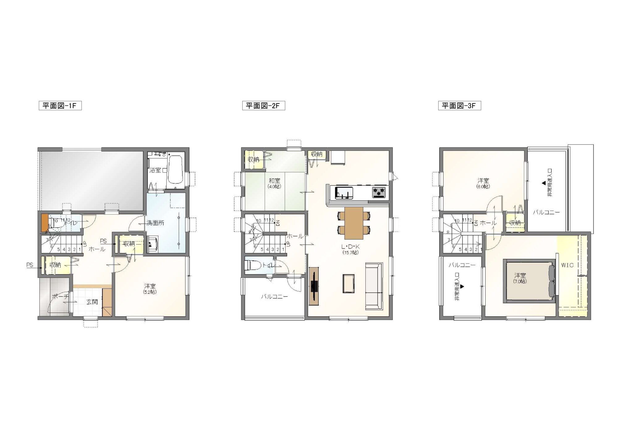 間取り・家づくりのシミュレーション|3階建て 4LDK+ビルトインガレージ 間口:西 6,370mm | 東北 2150万円 | 注文住宅・家を建てるなら一建設株式会社