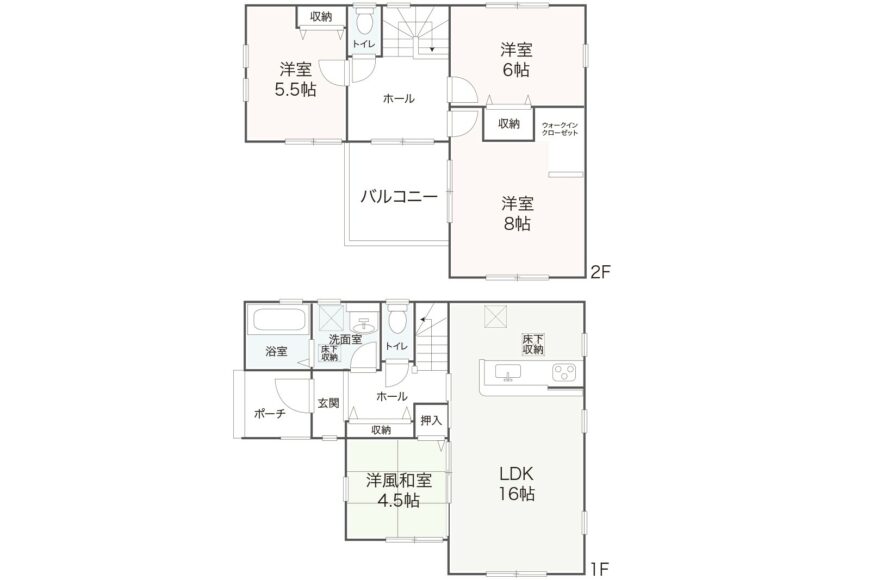 間取り・家づくりのシミュレーション|2階建て 4LDK 間口:南 7,280mm | 東海 1566万円 | 注文住宅・家を建てるなら一建設株式会社