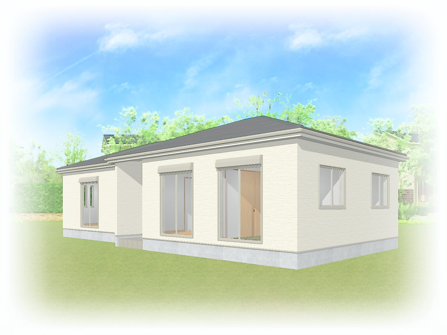 間取り・家づくりのシミュレーション|平屋 4LDK＋WIC 間口:北 9,100mm | 北関東 1770万円 | 注文住宅・家を建てるなら一建設株式会社